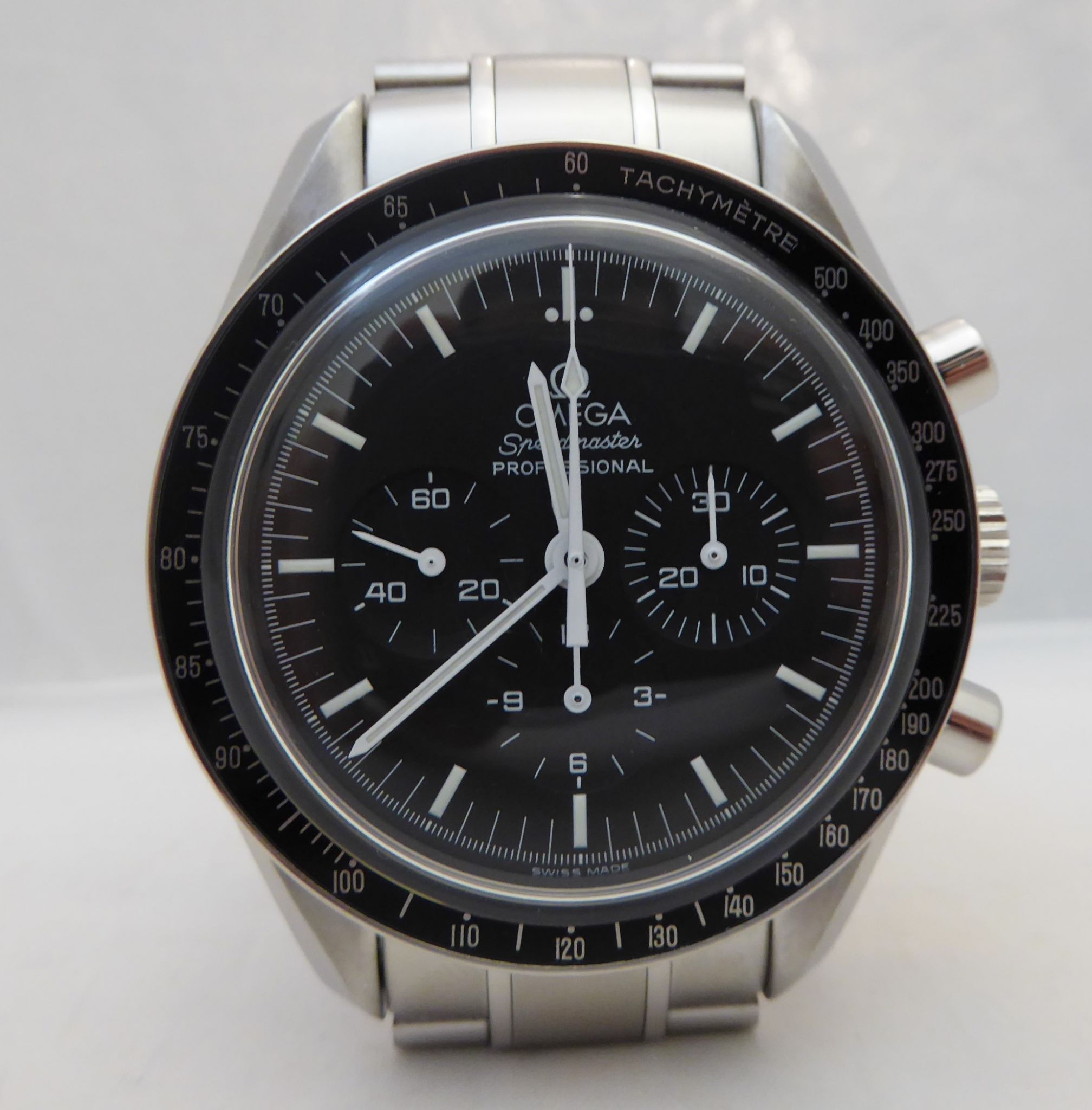 Omega replica speedmaster moonwatch chrono black dial imitazione copia ...